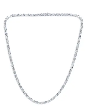 Bloomingdale'S 20.0 Tcw Certified Diamond Tennis Necklace In 14k Gold - White
