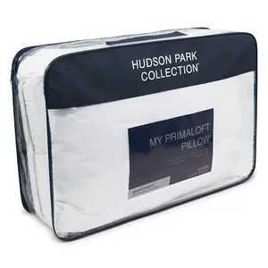 HUDSON PARK COLLECTION My Primaloft Asthma & Allergy Friendly Medium Down Alternative Pillow, Queen Exclusive - White