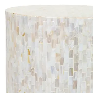 Livabliss Iridescent End Table - Ivory