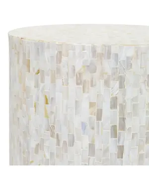 Livabliss Iridescent End Table - Ivory