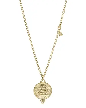 TEMPLE ST. CLAIR Temple St. Clair 18k Gold Angel Pendant With Diamonds