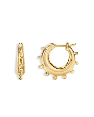 Temple St. Clair 18k Yellow Yoga Small Hoop Earrings