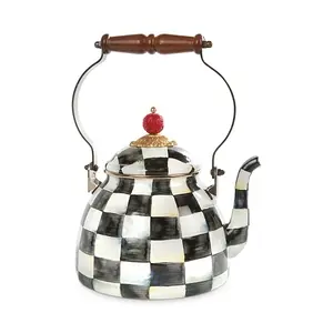 MACKENZIE-CHILDS 2-qt. Courtly Check Enamel Tea Kettle - No Color
