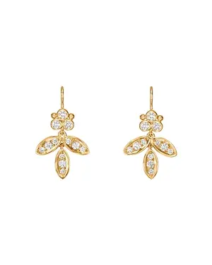 Temple St. Clair 18k Yellow Gold Diamond Drop Earrings - White/gold