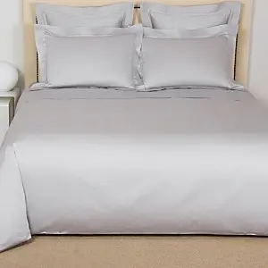 Frette Essentials Doppio Ajour Queen Duvet Cover - Gray Cliff