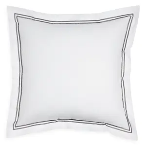 Frette Classic Euro Sham - White/gray