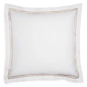 Frette Classic Euro Sham - White/khaki