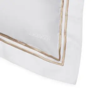 Frette Classic Euro Sham - White/khaki