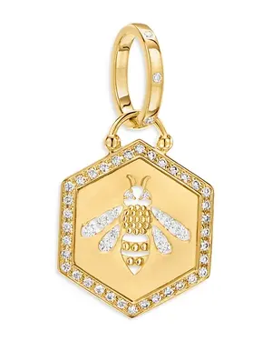 Temple St. Clair 18k Yellow Diamond Bee Pendant - Gold