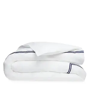 Frette Classic Duvet Cover, King - White/navy