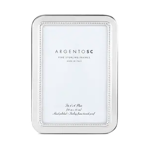 ARGENTO SC Argento Curved Inner Bead Frame, 4 X 6 - Sterling Silver