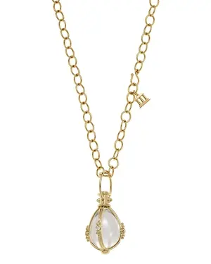 Temple St. Clair Crystal And Diamond Pendant - Gold