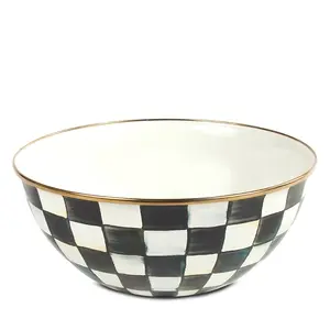MACKENZIE-CHILDS Courtly Check Large Everyday Bowl - Black/white