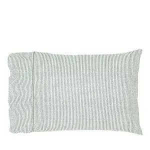 JOHN ROBSHAW Cinde Print Cotton Standard Pillowcase, Pair - Sage