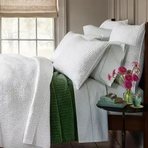 JOHN ROBSHAW Cinde Print Cotton Standard Pillowcase, Pair - Sage