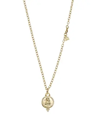 Temple St. Clair 18k Gold Angel Pendant With Diamonds - Gold/white