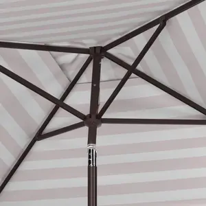 SAFAVIEH Iris 7.5 Ft Square Umbrella - Gray/white