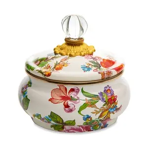 MACKENZIE-CHILDS Flower Market Squashed Pot With Lid