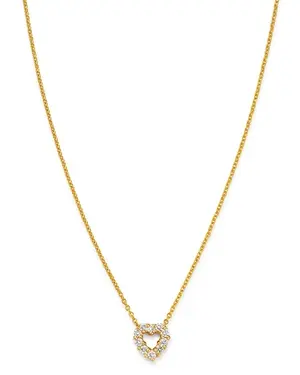 Roberto Coin 18k Yellow Gold Diamond Heart Pendant Necklace - White/gold