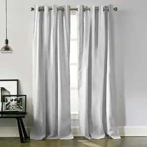 Dkny Chrysanthemum Curtain Panel, 63 X 50 - Gray
