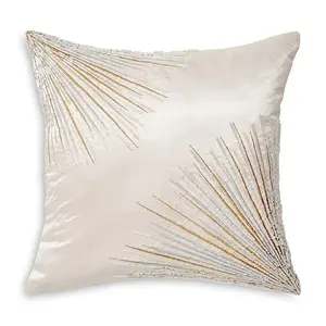 Donna Karan New York Seduction Collection Starburst Decorative Pillow, 12 X 12 - Ivory