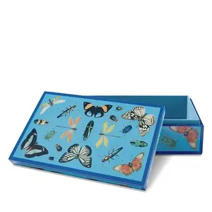 Jonathan Adler Medium Lacquer Botanist Box - Blue