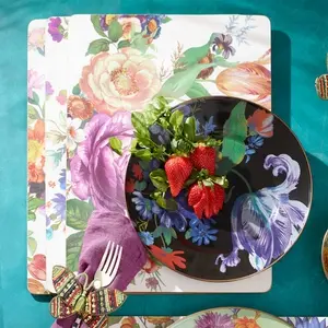 MACKENZIE-CHILDS Flower Market Cork Back Placemats, Set Of 4