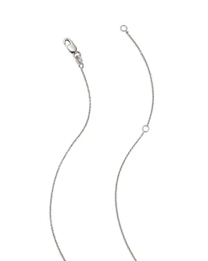 Roberto Coin 18k White Gold Diamond Initial Pendant Necklace - I