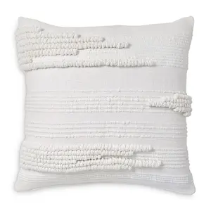 Dkny Pure Textured Stripe Decorative Pillow, 20 X 20 - White