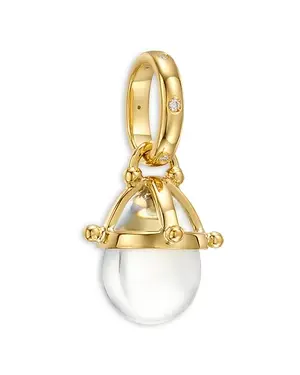 Temple St. Clair 18k Yellow Gold Crystal Amulet Pendant - White/gold