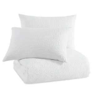 Donna Karan New York Dkny Modern Waffle Duvet Cover Set, King - White