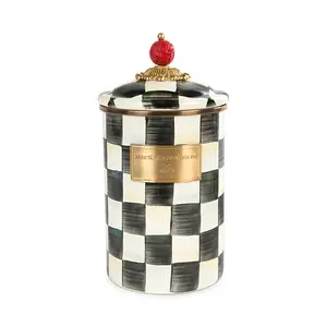 MACKENZIE-CHILDS Courtly Check Large Enamel Canister - No Color