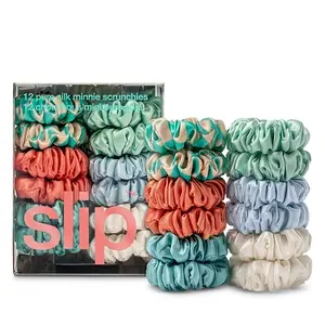 Slip Slip Pure Silk Minnie Scrunchies Set Of 12 Seaside