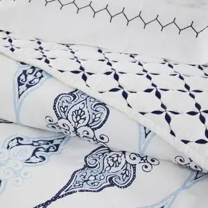 JOHN ROBSHAW Layla Coverlet, Queen - Indigo