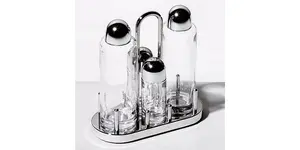 ALESSI Ettore Sottsass 4-piece Condiment Set - Silver