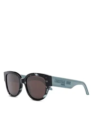 Dior Wildior Bu Butterfly Sunglasses - Blue Havana/brown Solid