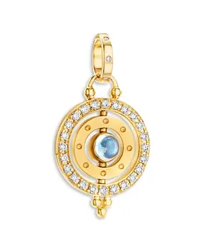 Temple St. Clair 18k Yellow Gold Moonstone & Diamond Pendant