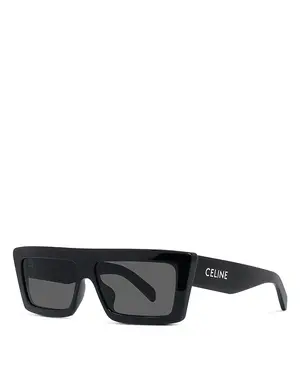Celine Monochroms Rectangular Sunglasses - Black/gray