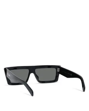 Celine Monochroms Rectangular Sunglasses - Black/gray