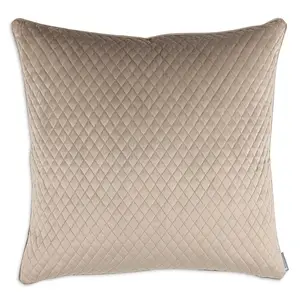 LILI ALESSANDRA Valentina Quilted Velvet Euro Decorative Pillow, 26 X 26 - Buff