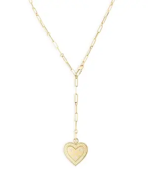 Roberto Coin 18k Yellow Diamond Heart Lariat Necklace - Gold