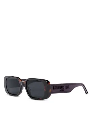 Dior Rectangular Sunglasses, 53mm Havana/gray Solid
