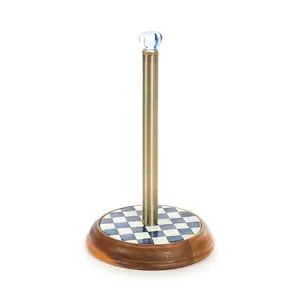 MACKENZIE-CHILDS Royal Check Paper Towel Holder - No Color