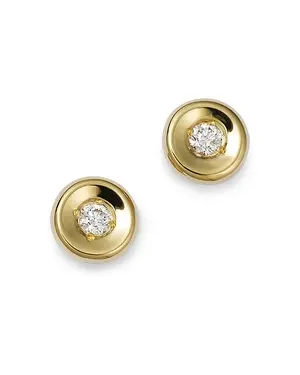 Roberto Coin 18k Yellow Diamond Stud Earrings - Gold