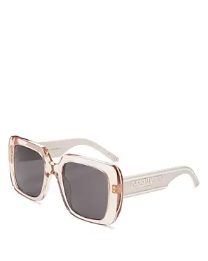 Dior Dior Wildior S3U Square Sunglasses Transparent Beige/gray
