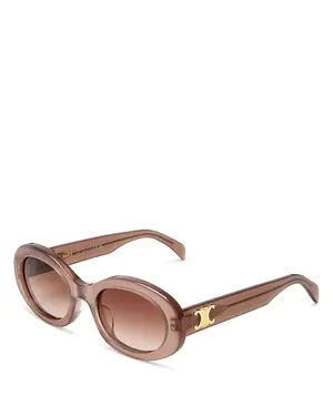 Celine Triomphe Oval Sunglasses Brown/brown Gradient