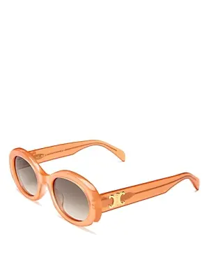 Celine Triomphe Oval Sunglasses Orange/gray Gradient