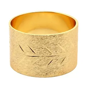 AMAN IMPORTS Metal Cylinder Napkin Ring Exclusive - Gold