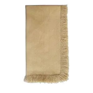 AMAN IMPORTS Fringed Napkin Exclusive - Tan