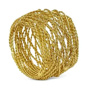 AMAN IMPORTS Twisted Wire Napkin Ring - Exclusive Champagne